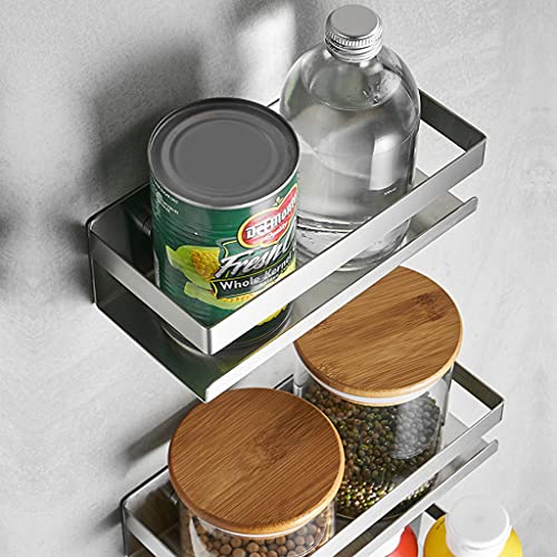 Qksky Self Adhesive Shower Shelf - Bathroom Shelf Stick on Wall Shower Caddy Stainless Steel(23cm)