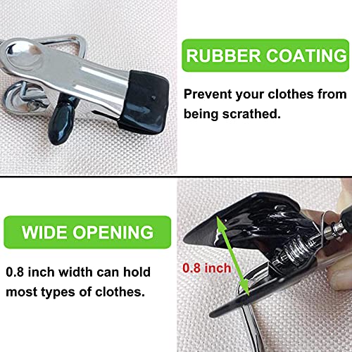 Boot Hangers Clips Laundry Hooks Hanging Clips Clothes Pins Closet Hanger Organizer Clamps Socks Towel Clips Heavy Duty Clothespins Bulk Hanger Clips for Closet Travel Pants Socks Handbags, 12 Pack