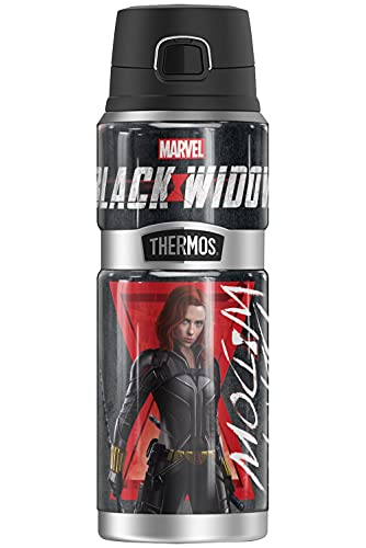MARVEL - Black Widow THERMOS STAINLESS KING Stainless Steel Drink Bottle, Vacuum insulated & Double Wall, 24oz