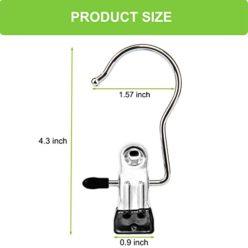Boot Hangers Clips Laundry Hooks Hanging Clips Clothes Pins Closet Hanger Organizer Clamps Socks Towel Clips Heavy Duty Clothespins Bulk Hanger Clips for Closet Travel Pants Socks Handbags, 12 Pack