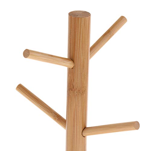 Hovico Mug Holder Tree, Wooden Mug Rack Holder Stand, Cactus Tree Shaped 8-Mug Holder, Kitchen Countertop Mug Tree, Coffee Mugs & Tea Cup Storage Rack for Coffee Cup, Mug,Tea Cup & Storage Rack