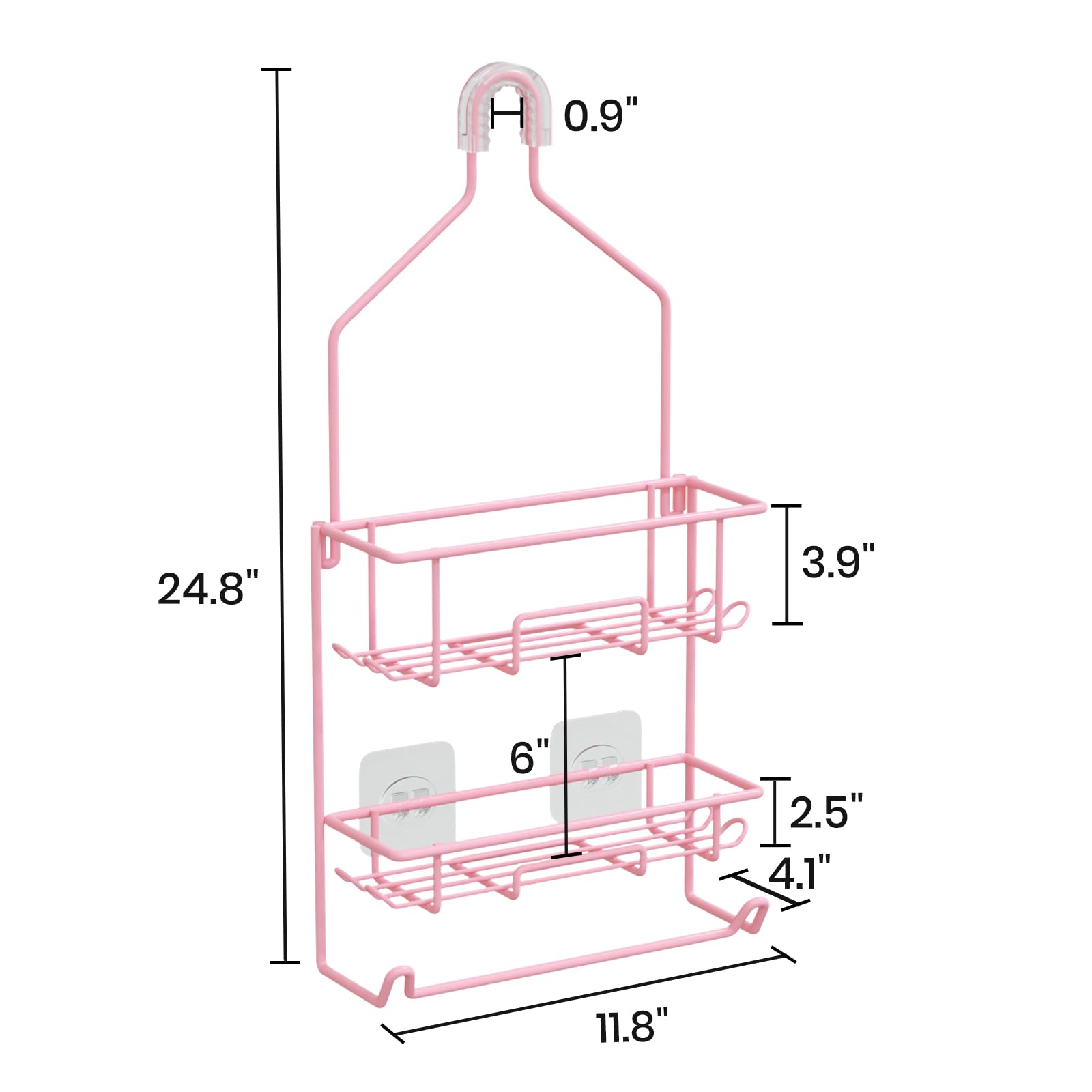 TreeLen Shower Caddy Pink, Large Shower Racks for Inside Shower, Pink Bathroom Organizer, Gift for Girlfriend