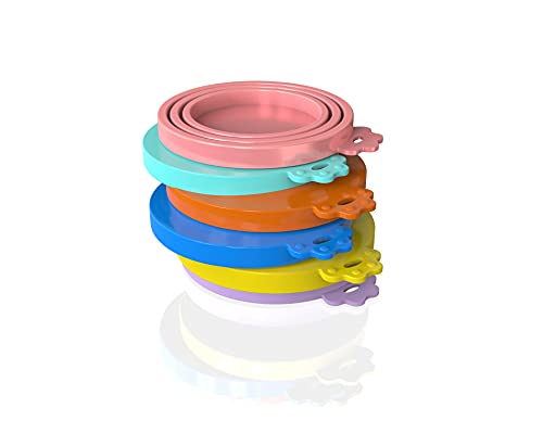 WANBAO 6 Pcs Food Can Lids Pet Can Covers for All Standard Size Dog and Cat Food Can Lids