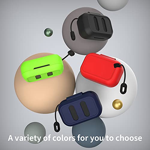 WQNIDE Case for Skullcandy Dime, Waterproof & Shockproof Silicone Carrying Protective Case,Skullcandy Dime True Wireless Earbuds Case Cover(Red)