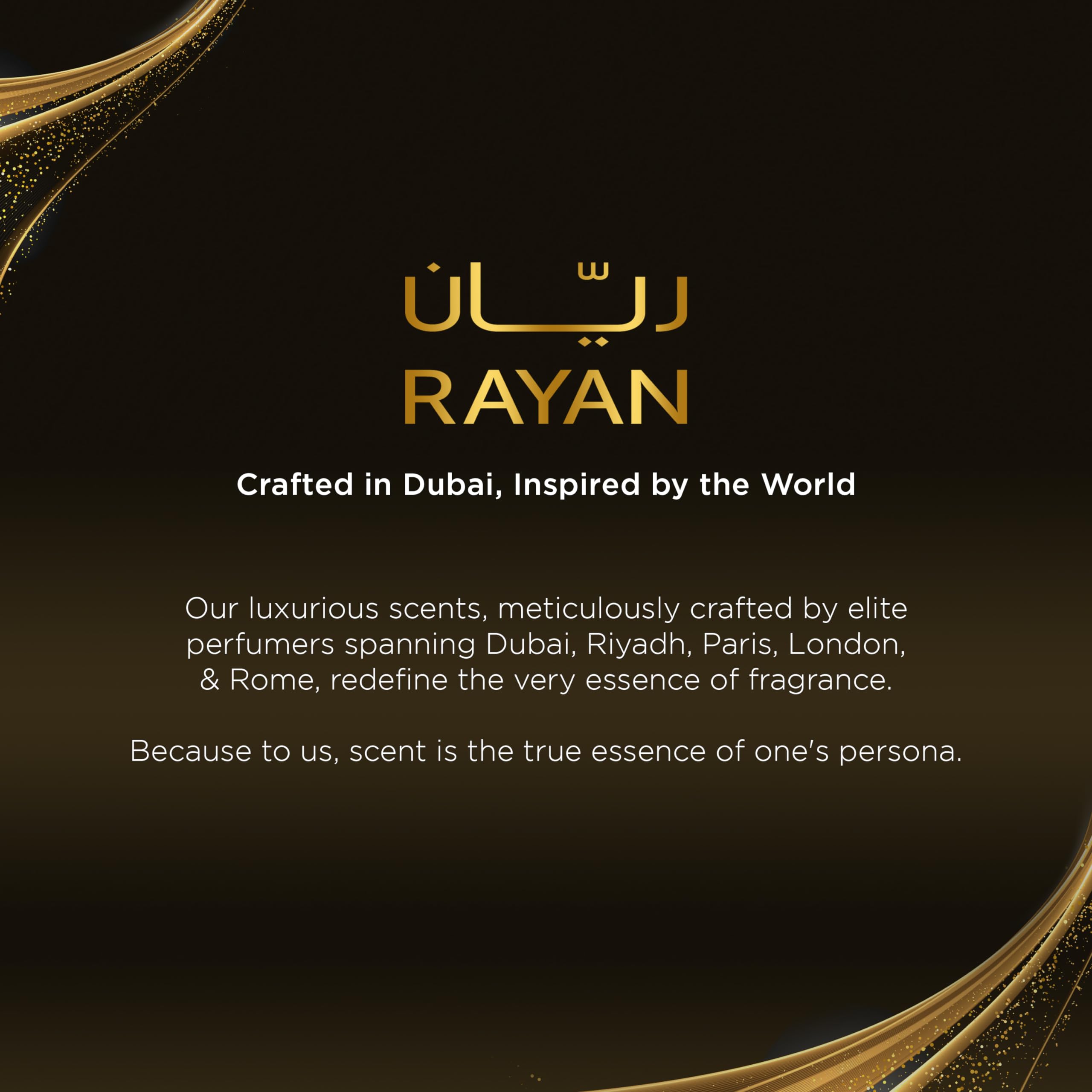 RAYAN Kown Modern Oud Perfume for Men - Long Lasting Arabian Eau De Parfum, 100mL (3.34 Fl oz), Contains Bergamot, Lavender, Cypress, Cardamom, Oud & Cedarwood, Ideal Gift for Him for Ramadan & Eid