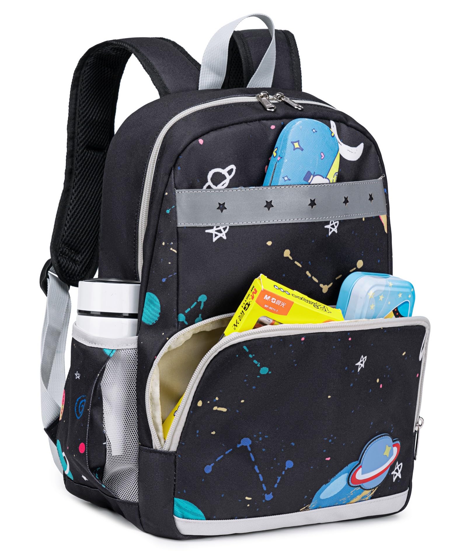LOIDOU Kids Backpack Boys Elementary Kindergarten Preschool School Bag Bookbag 16 InchSpace Backpacks for Kids 4+