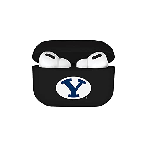 OTM Essentials Officially Licensed Brigham Young University Earbuds Case - Black - Compatible with AirPods PRO and Mobile Charging