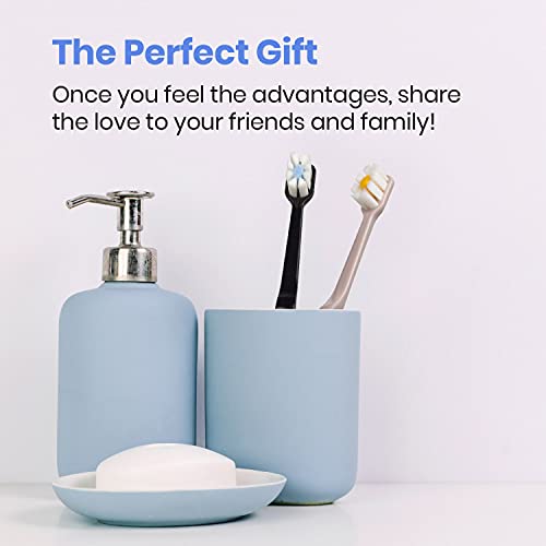 Lindo Polishing Toothbrush - for Sensitive Gums and Teeth, 12000+ Ultra Fine Bristles, Soft and Gentle, Deep Clean, Pack of 4