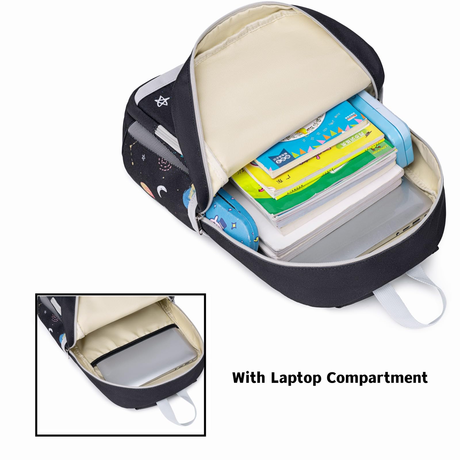 LOIDOU Kids Backpack Boys Elementary Kindergarten Preschool School Bag Bookbag 16 InchSpace Backpacks for Kids 4+