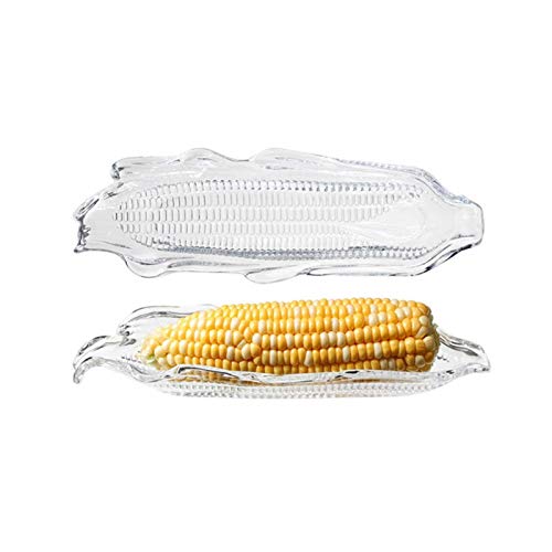 4Pcs Plastic Corn Trays, Clear Service Tray Corn Dish Cob Dinnerware Sets Stackable Transparent Corn Tray Sweet Butter Corn Holder for Home Family Party(size:4Pcs)