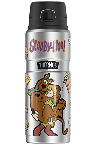 Scooby-Doo Scooby And Shaggy Snacks THERMOS STAINLESS KING Stainless Steel Drink Bottle, Vacuum insulated & Double Wall, 24oz