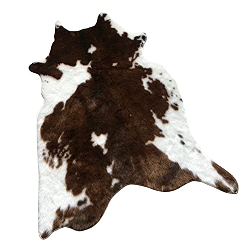 Cow Print Rug Fun Faux Cowhide Area Rug Skin Rug Animal Printed Carpet for Decorating Kids Room ļ¼43.3" x 33"