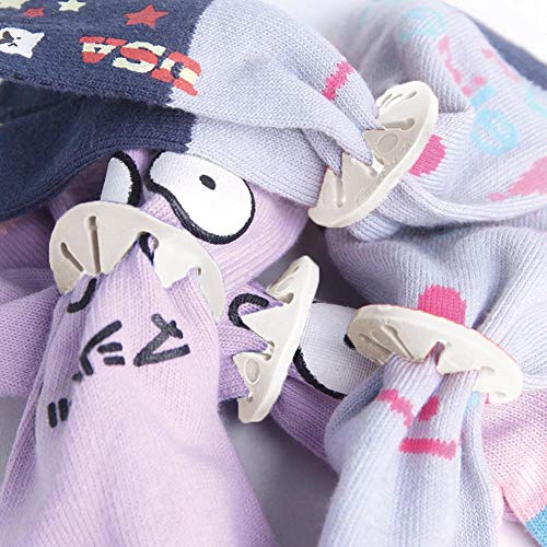 Hai Lan 7 PCS Sock Holder Rings Sock Organizers Sorters Locks Sock Buckle Sock Clip Sock Storage No Mess