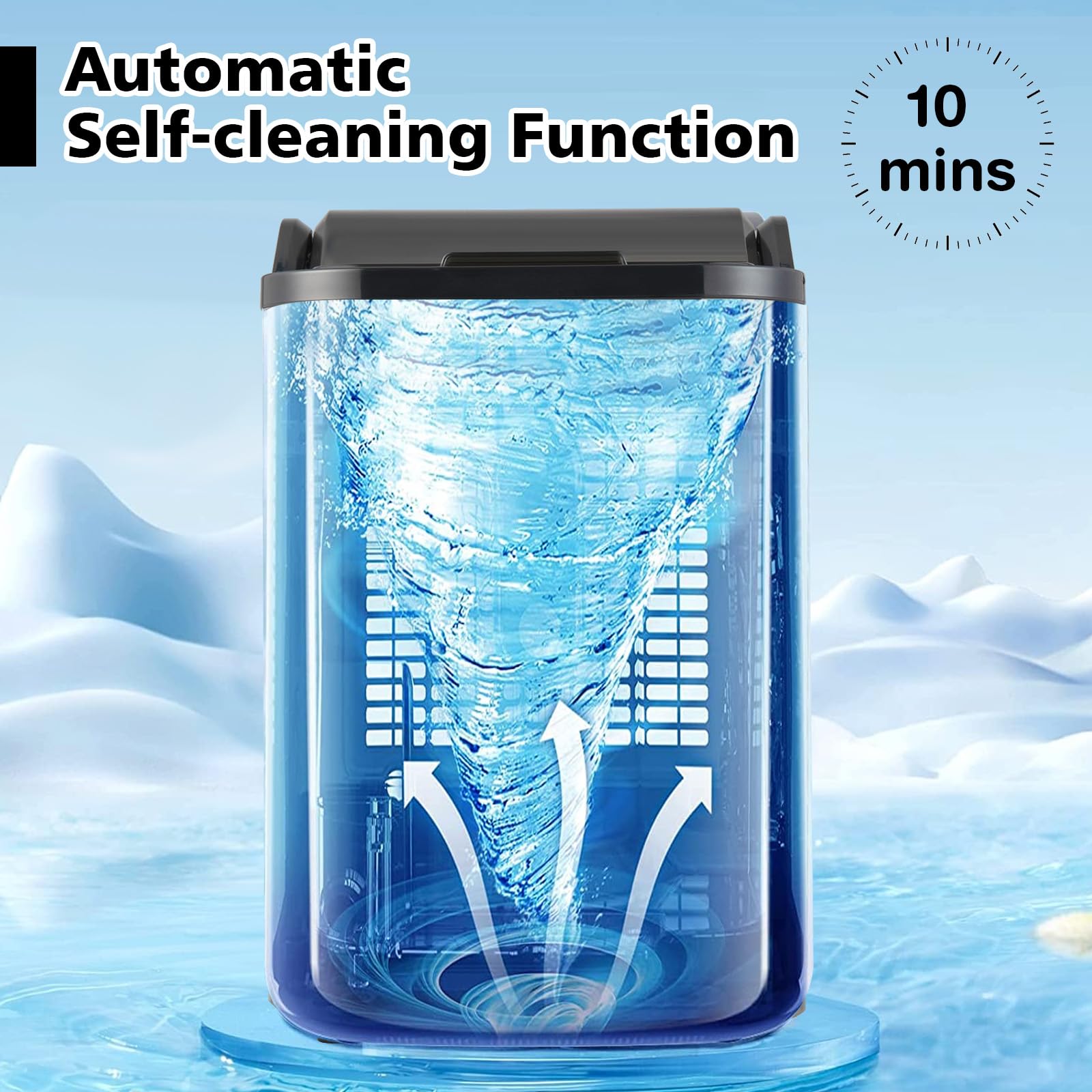DORTALA Nugget Ice Maker Portable Ice Maker Countertop w/Self-Cleaning, 2 Ways Water Refill, 12H Appointment Function, 60 Lbs/24H, Stainless Steel Ice Machine for Home, Party, Bar, Office