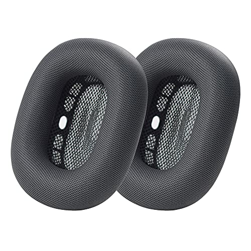 Replacement Ear Cushions for Airpods Max - Premium Protein Leather, Memory Foam and Strong Magnet (Black)