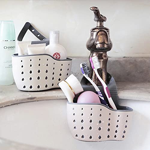1Pcs Kitchen Accessories Utensils Organizer Adjustable Snap Sink Soap Sponge Holder Kitchen Hanging Drain Basket Kitchen Gadgets (green)