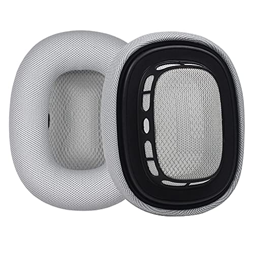 JEUOCOU Compatible for AirPods Max Earpads, Replacement Ear Pads Cushions Cover Repair Parts for AirPods Max Wireless Headphones with Magnet (Silver)
