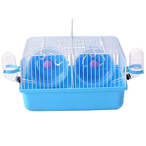 Wheel Delicate Hamster Dating cage Two Mice Fighting Isolation Cage for Pet Blue Isolation Cage Pet House Pet for Hamster Hedgehog Bunny Chinchilla Hamster Cages
