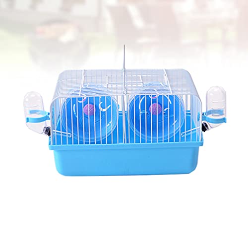 Wheel Delicate Hamster Dating cage Two Mice Fighting Isolation Cage for Pet Blue Isolation Cage Pet House Pet for Hamster Hedgehog Bunny Chinchilla Hamster Cages
