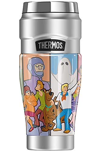 THERMOS Scooby-Doo Bad Guys STAINLESS KING Stainless Steel Travel Tumbler, Vacuum insulated & Double Wall, 16oz