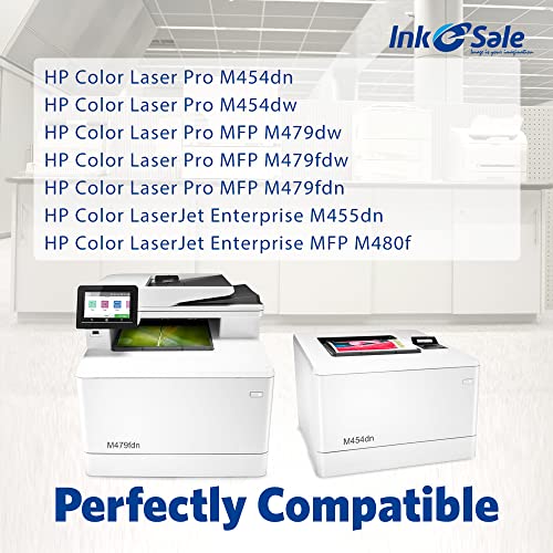 INK E-SALE Compatible Toner Cartridge Replacement for HP 414A W2020A M454dw M479fdw 414X for HP Color Pro M454 M479 M454dn M479fdn Printer Black Cyan Yellow Magenta (Upgraded Version)