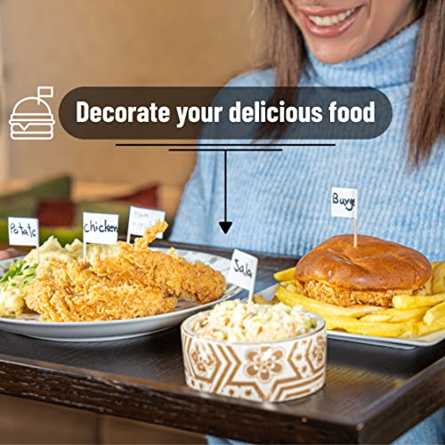 Mr. Pen- Blank Toothpick Flags, White, 100 Pcs, Cheese Markers, Cheese Labels for Charcuterie Board, Charcuterie Labels, Cheese Board Labels, Charcuterie Board Labels, Buffet Labels, Flag Toothpicks