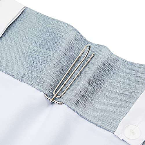 60 Pack Pinch Pleat Curtain Hooks for Drapes, 4-Prong Stainless Steel Drapery Pins (2.7 x 1 x 0.6 in)