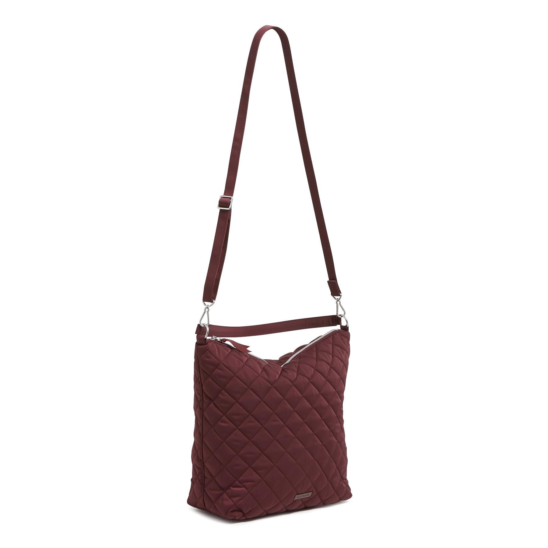 Vera Bradley Performance Twill Oversized Hobo Shoulder Bag, Raisin