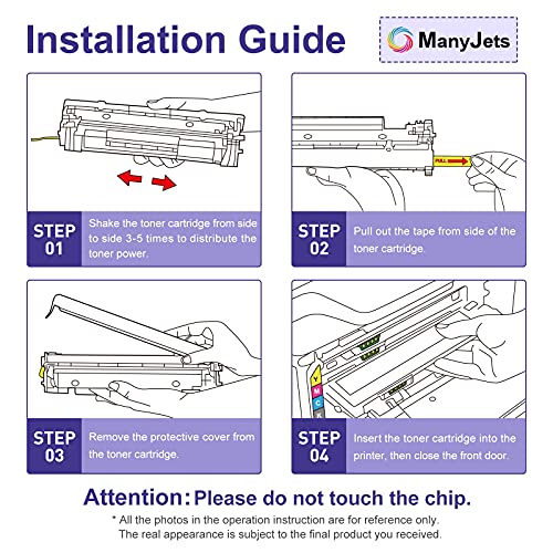 ManyJets 055H Compatible Toner Cartridge Replacement for Canon 055H CRG-055H 055 CRG-055 Work with Canon imageCLASS MF743Cdw MF741Cdw MF746Cdw MF745Cdw MF740C LBP664Cdw LBP660C (with Chip,4-Pack)