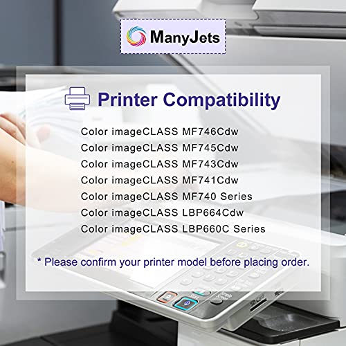 ManyJets 055H Compatible Toner Cartridge Replacement for Canon 055H CRG-055H 055 CRG-055 Work with Canon imageCLASS MF743Cdw MF741Cdw MF746Cdw MF745Cdw MF740C LBP664Cdw LBP660C (with Chip,4-Pack)