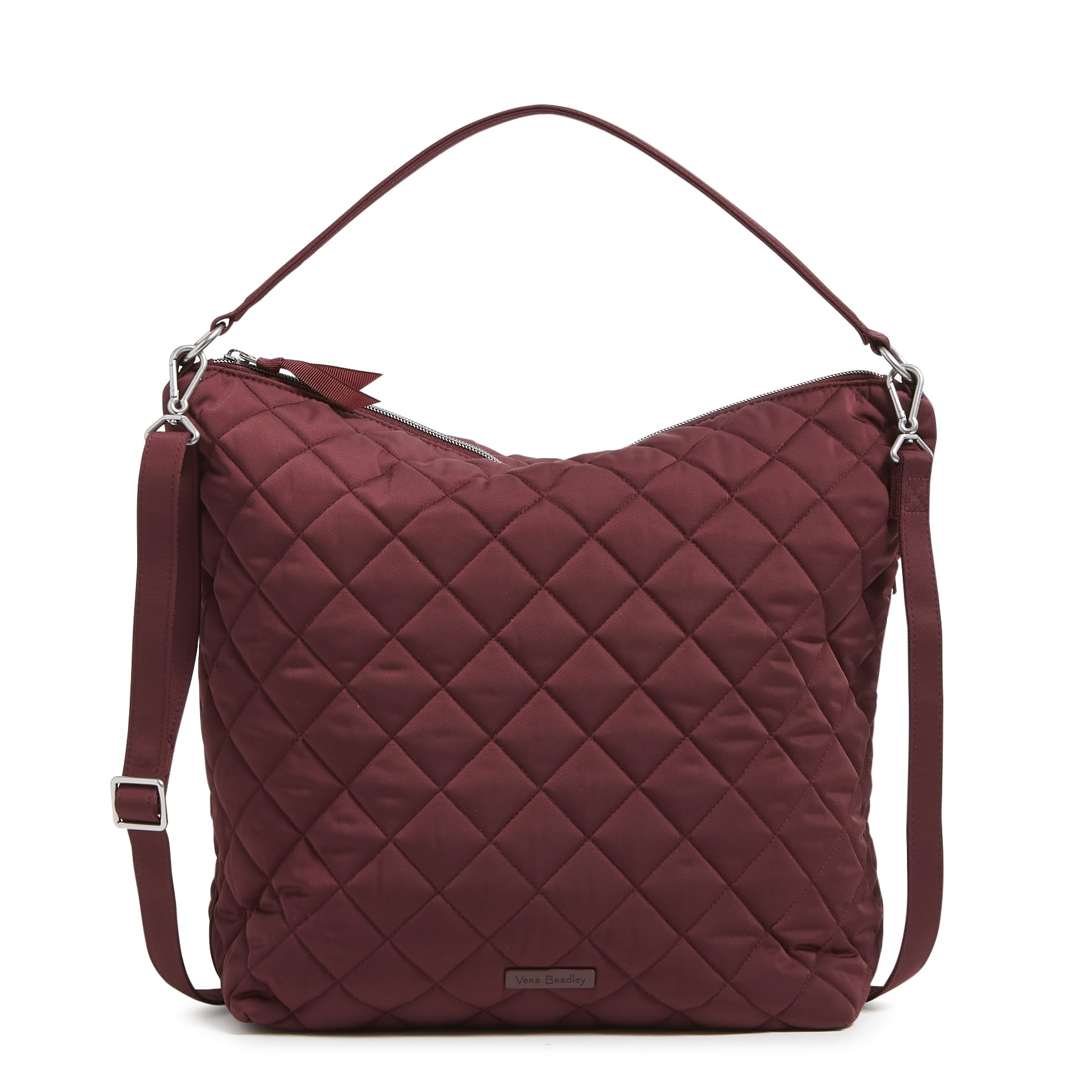 Vera Bradley Performance Twill Oversized Hobo Shoulder Bag, Raisin