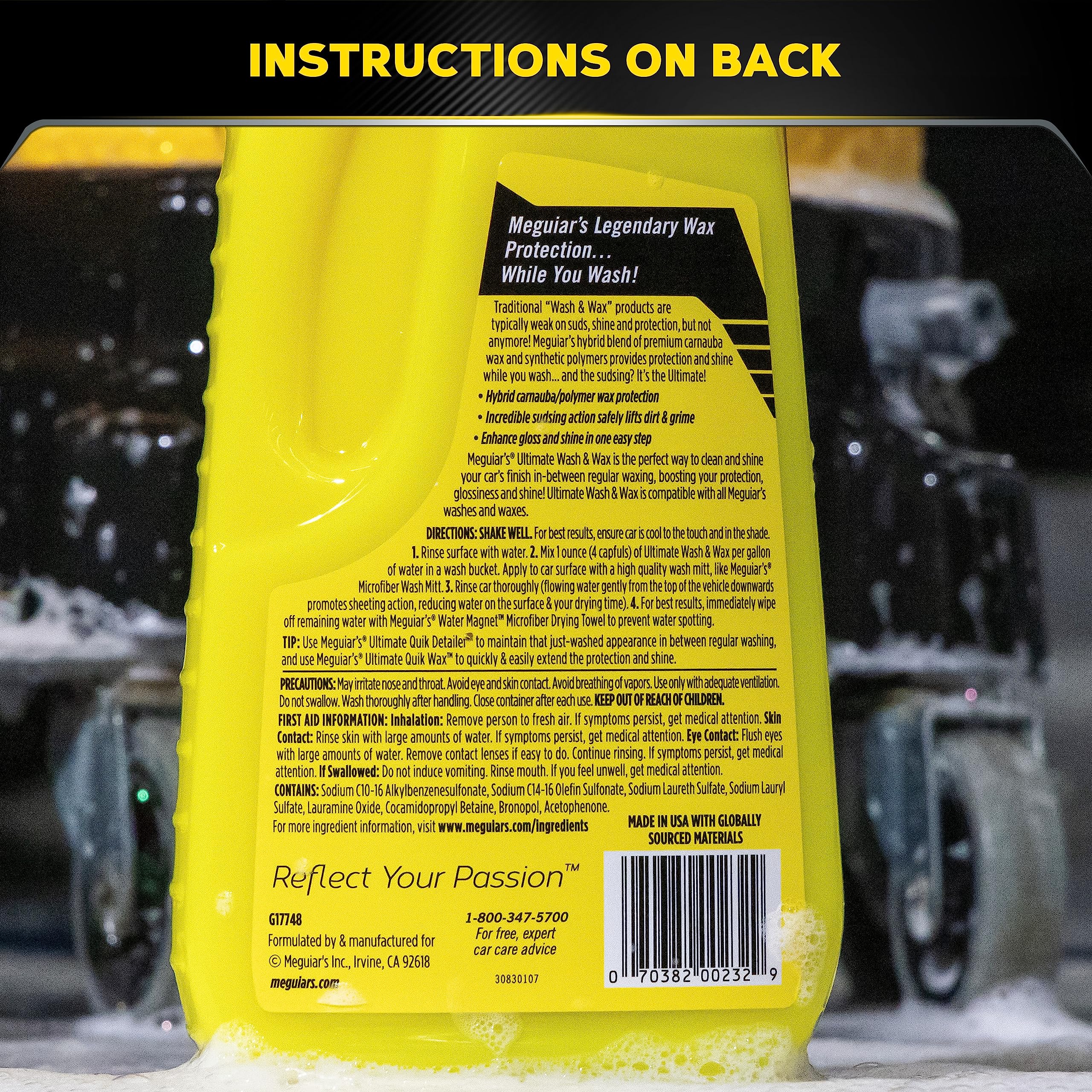 Meguiar's G17748 Ultimate Wash & Wax - 48 Oz Container