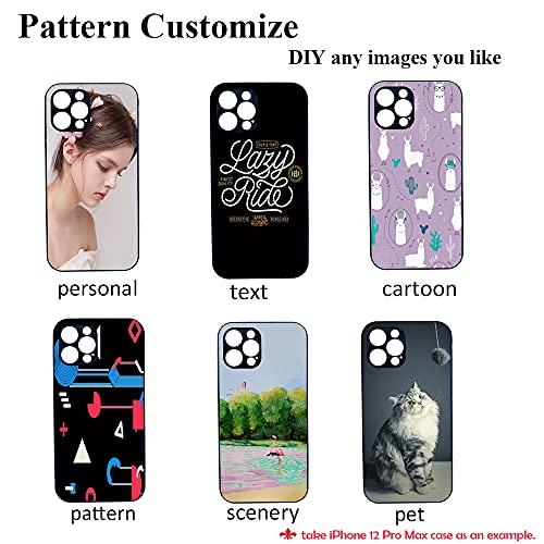 JUSTRY 5PCS Sublimation Blanks Phone Case Covers Compatible with Apple iPhone 12 Pro Max, 6.7 Inch,Easy to Sublimate DIY, 2 in 1 2D Soft Rubber TPU Heat Transfer Pure White Finish