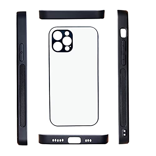 JUSTRY 5PCS Sublimation Blanks Phone Case Covers Compatible with Apple iPhone 12 Pro Max, 6.7 Inch,Easy to Sublimate DIY, 2 in 1 2D Soft Rubber TPU Heat Transfer Pure White Finish