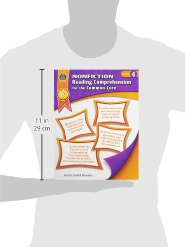 Teacher Created Resources Nonfiction Reading Comprehension for the Common Core Book, Grade 4