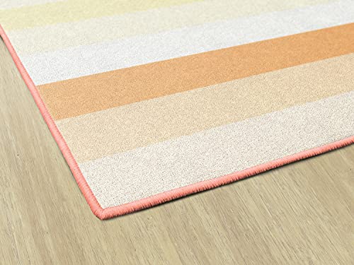 Flagship Carpets Schoolgirl Style Simply Safari Sunset Stripes Classroom Area Rug for Indoor Classroom Learning or Kid Bedroom Educational Play Mat, 5'x7'6"
