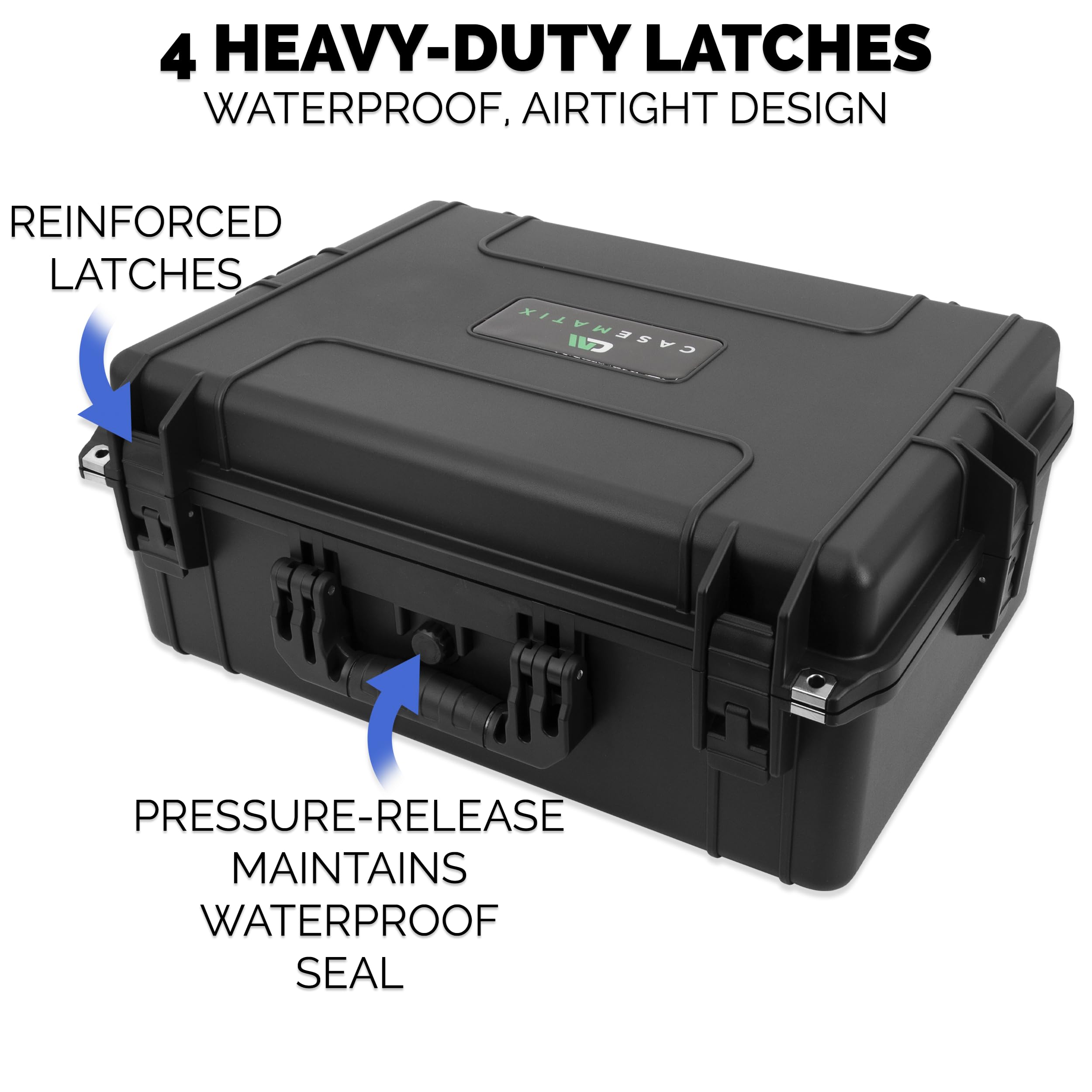 CASEMATIX Hard Shell Travel Case Pro Edition Compatible with Xbox Series X Console, Controllers, Headset and Other Accessories - IPX7 Waterproof, Crushproof Carrying Case with Customized Foam Interior