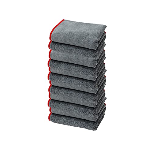 PZLZY High Microfiber Cleaning Car Detailing Supplies Absorbent Wash Car Drying Towel (16 Inch x 16 Inch) (Pack of 12)