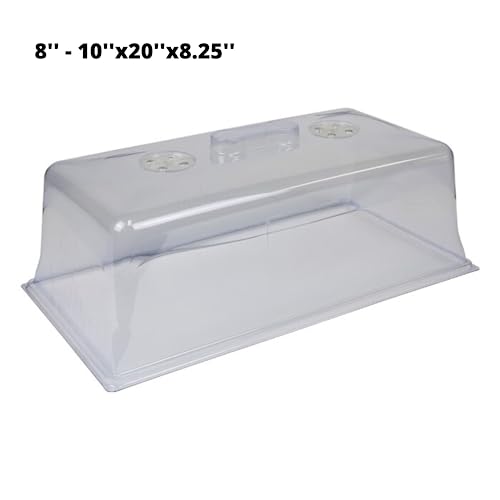 AGROVISTA High Standard Dome - Propagation, 2", 7", 8", 12", 10''x20', Clear Plastic Tall Domes, Perfect Environment for Your Cuttings and Seedlings (2'' - 10''x20''x2'')
