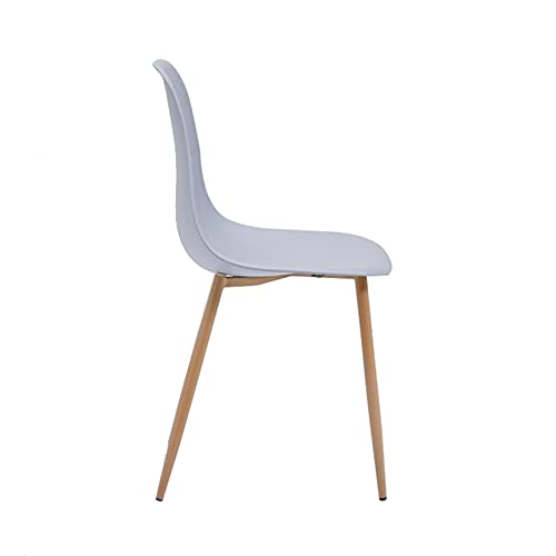 Porthos Home Oban Dining Chairs Set of 2 with Durable Plastic Shells and Tapered Iron Legs in Woody Accent (Great for Dining Rooms