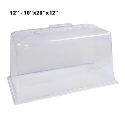 AGROVISTA High Standard Dome - Propagation, 2", 7", 8", 12", 10''x20', Clear Plastic Tall Domes, Perfect Environment for Your Cuttings and Seedlings (2'' - 10''x20''x2'')