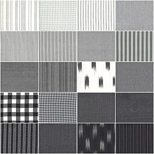 Moda Fabrics Low Volume Wovens Charm Pack by Jen Kingwell; 42-5 in Precut Fabric Quilt Squares, Assorted, 18201PP