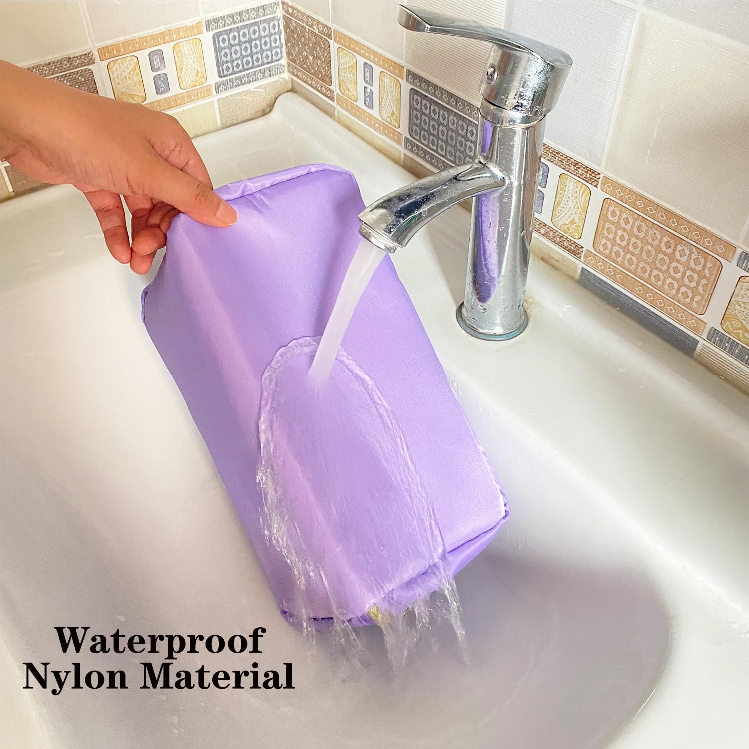 Nylon Makeup Bag Purple Chenille Letter Makeup Bag Preppy Cosmetic Bag Stoney Clover Pouch Chenille Patch Bag Better Belt Bag Cosmetic Bag Varsity Letter Pouch Flat Lay Makeup Bag Stuff Toiletry Bag