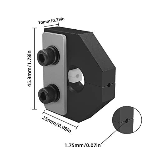IdeaFormer-3D 3D Printer Filament Welder Connector,Filament Splicer Tool 1.75mm,Connect Broken Filament 1.75mm Filament Connector Filament Tool for 3D Printer DIY Multicoloured Filament (Black)
