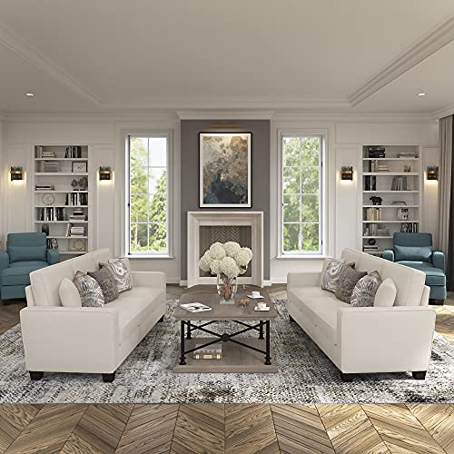 Bush Furniture Stockton Sofa, 73W, Cream Herringbone