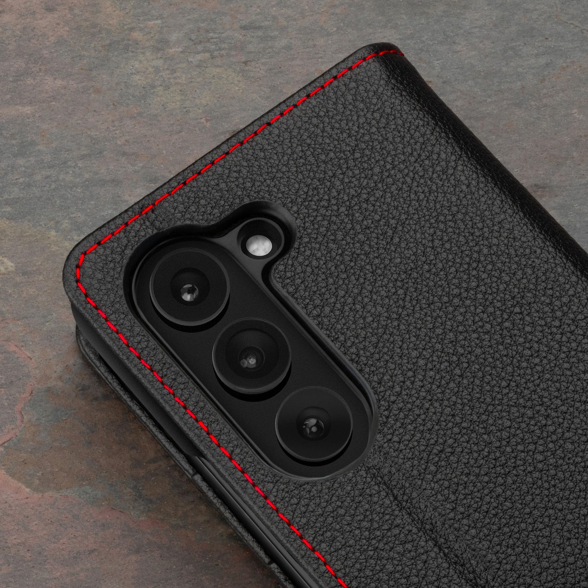 TORRO Phone Case Compatible with Samsung Galaxy Z Fold5 β Premium Leather Wallet Case with Stand Function and Card Slots (Black)