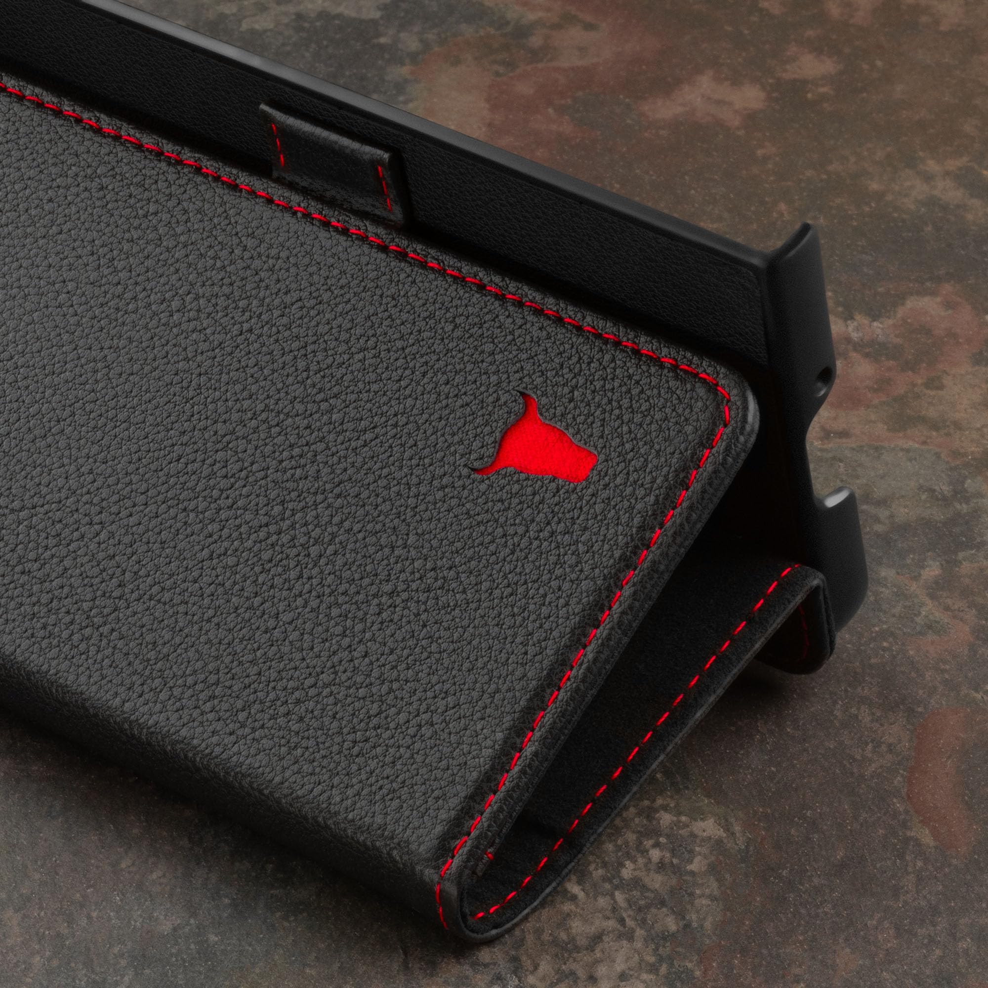 TORRO Phone Case Compatible with Samsung Galaxy Z Fold5 β Premium Leather Wallet Case with Stand Function and Card Slots (Black)