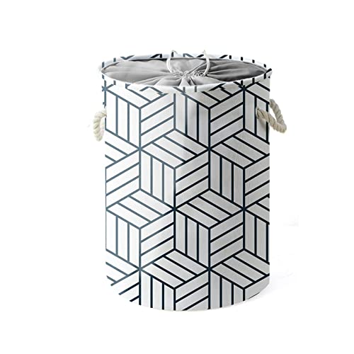 Hampers for Laundry Collapsible Clothes Baskets with Easy Carry Handles and Drawstring Waterproof Storage Organizer Perfect for Kids Boys Girls Toys Room, Bedroom, Nursery, Home, Gift Basket - 38L