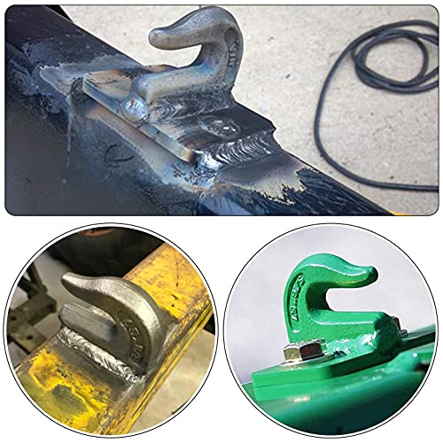 Eyluck 6 Pack 3/8" Weld On Grab Hook, Heavy Duty G70 Forged Grab Chain Hooks Great for Chain Pulling and Lifting,Utility Hook Weldable for Car, Truck, SUV, RV, UTV, Tractors Loader Bucket, Rigging