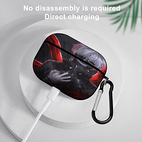Anime Printing for AirPods Pro Case, Whole Body Printing Shockproof Protective Cover Case with Keychain Compatible with AirPods Pro